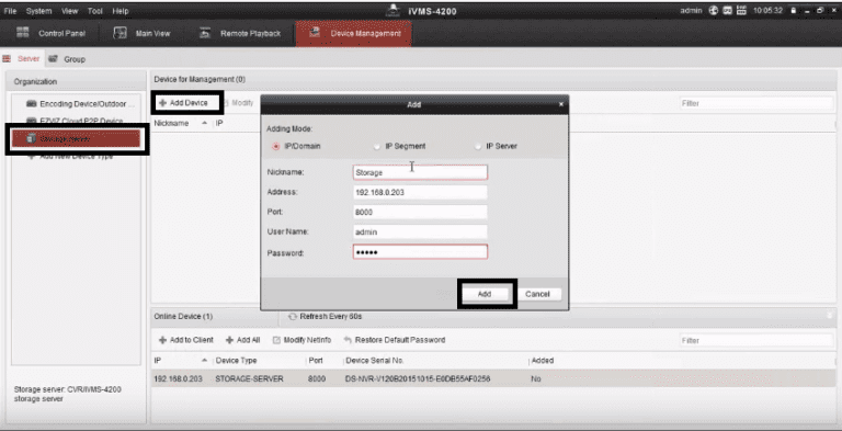 IVMS 4200 Storage Server Configuration Free Download