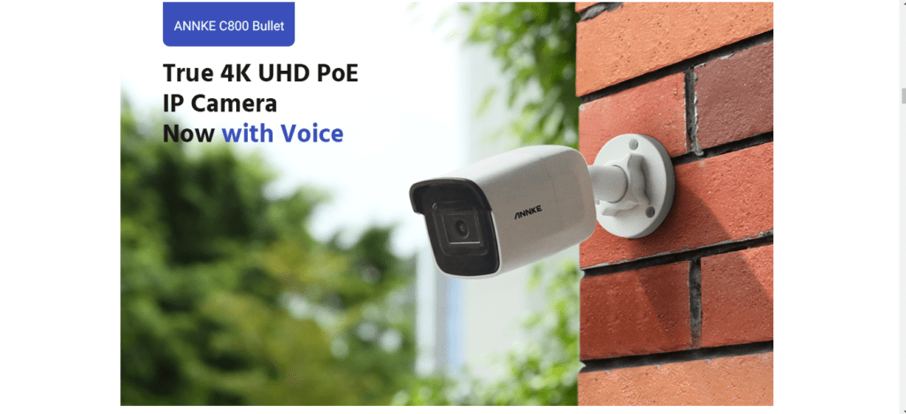 POE IP Ultra HD ANNKE C800 4K Outdoor Camera For Home