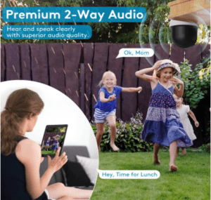 Decko PTZ Solar-Panel Camera WiFi For Smart Home