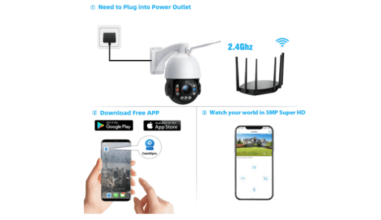 HXVIEW PTZ WiFi Camera Outdoor Wireless For Smart Home