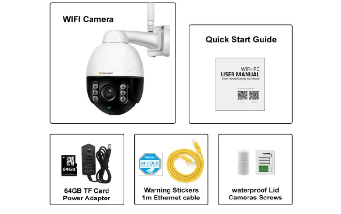 Jennov Wireless PTZ Camera WiFi IP For Smart Home
